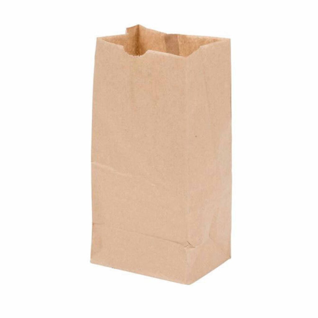 S.O BROWN PAPER BAG SIZE 4 125+80x240mm - Hasmart