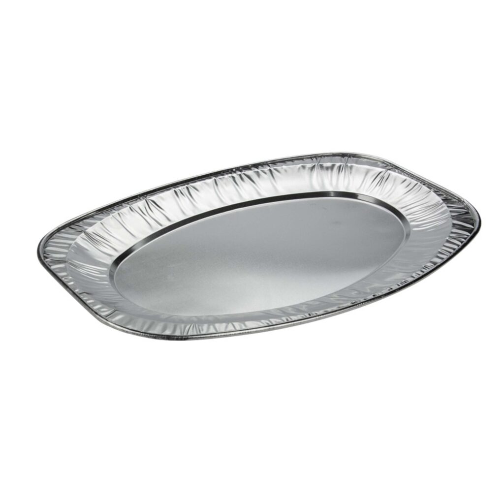 ALUMINIUM CATERING PLATTER OVAL 385x260mm - Hasmart