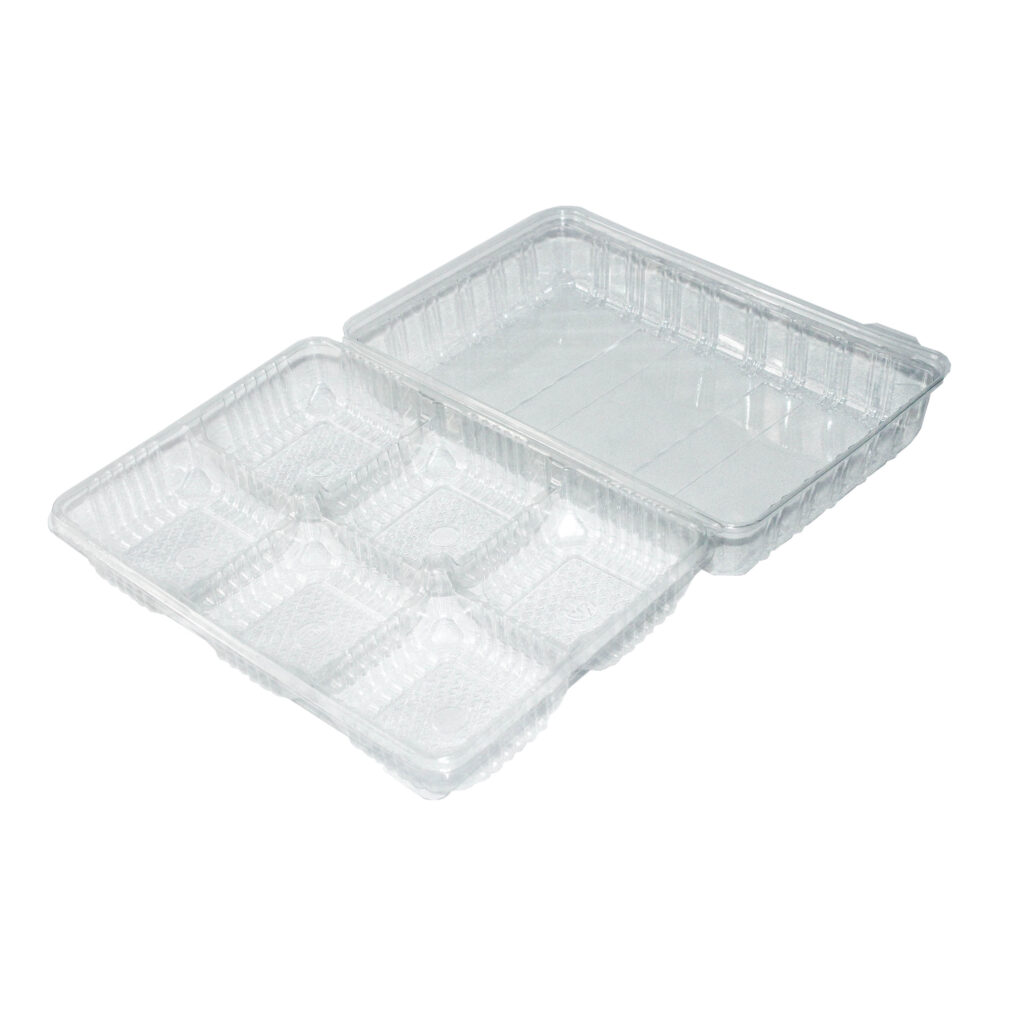 BAKERY CLAMSHELL 6 UP SQUARE 255x180x70mm - Hasmart
