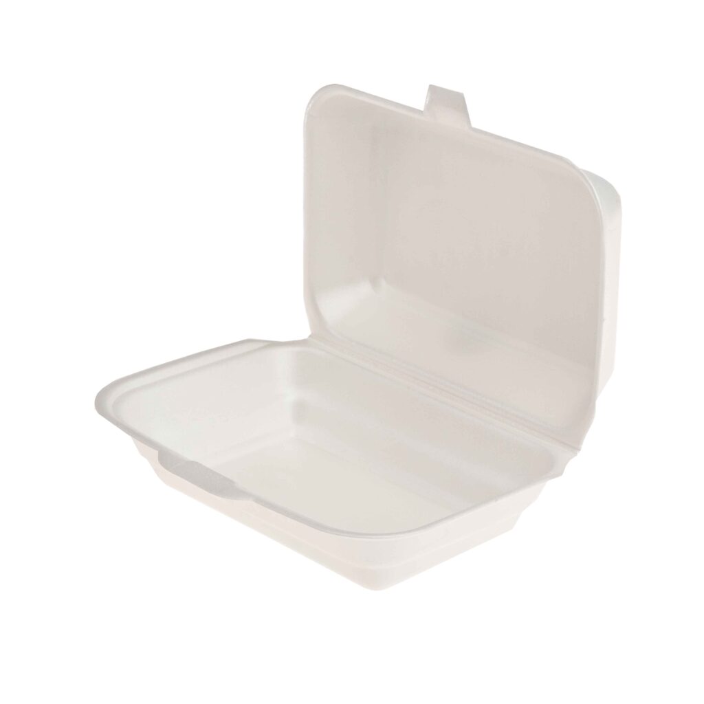 FOAM TAKE-AWAY BOX #31 WHITE 210x164x74mm - Hasmart
