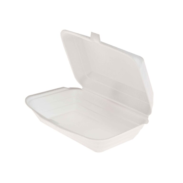 FOAM TAKE-AWAY BOX #41 WHITE 260x165x80mm - Hasmart