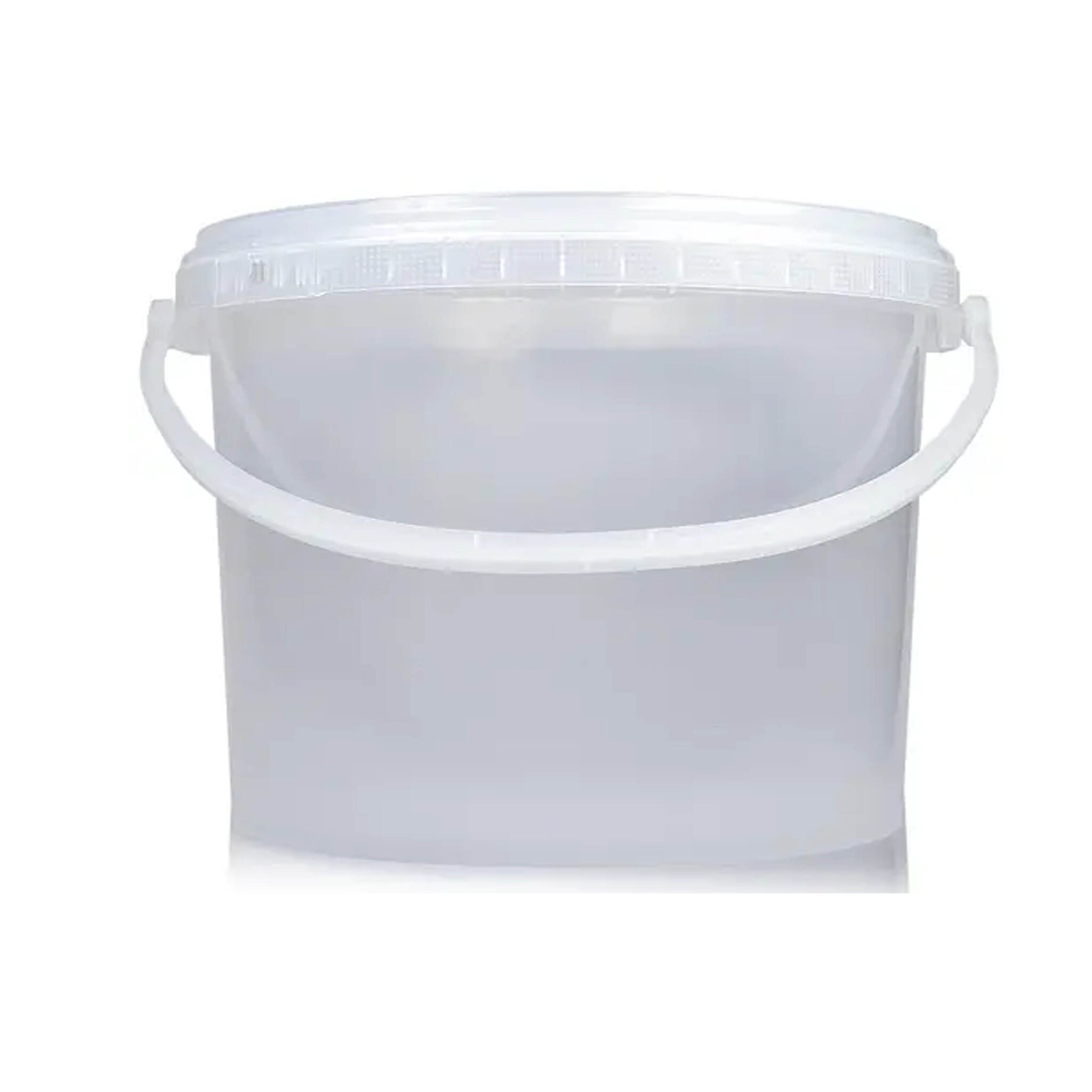 PLASTIC BUCKET WITH LID CLEAR 5LT - Hasmart