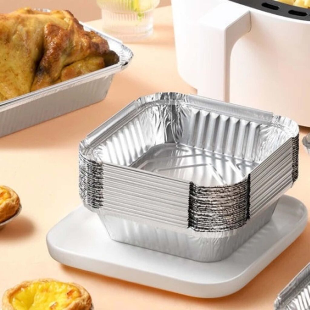 ALUMINIUM SQUARE CONTAINER (75x75x30) (1x25) - Hasmart