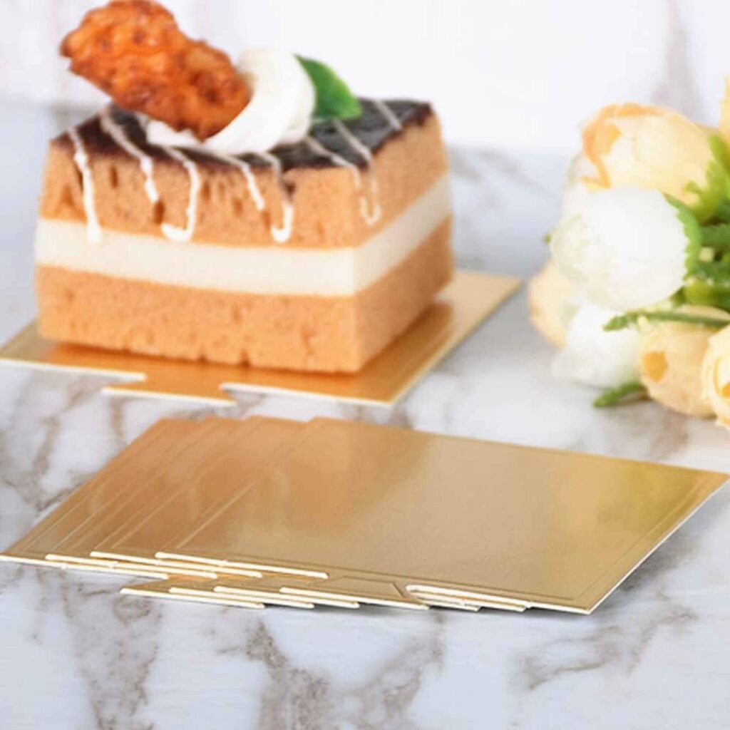 MINI CAKE BOARDS SQUARE GOLD 7.2 x 7.2cm - Hasmart