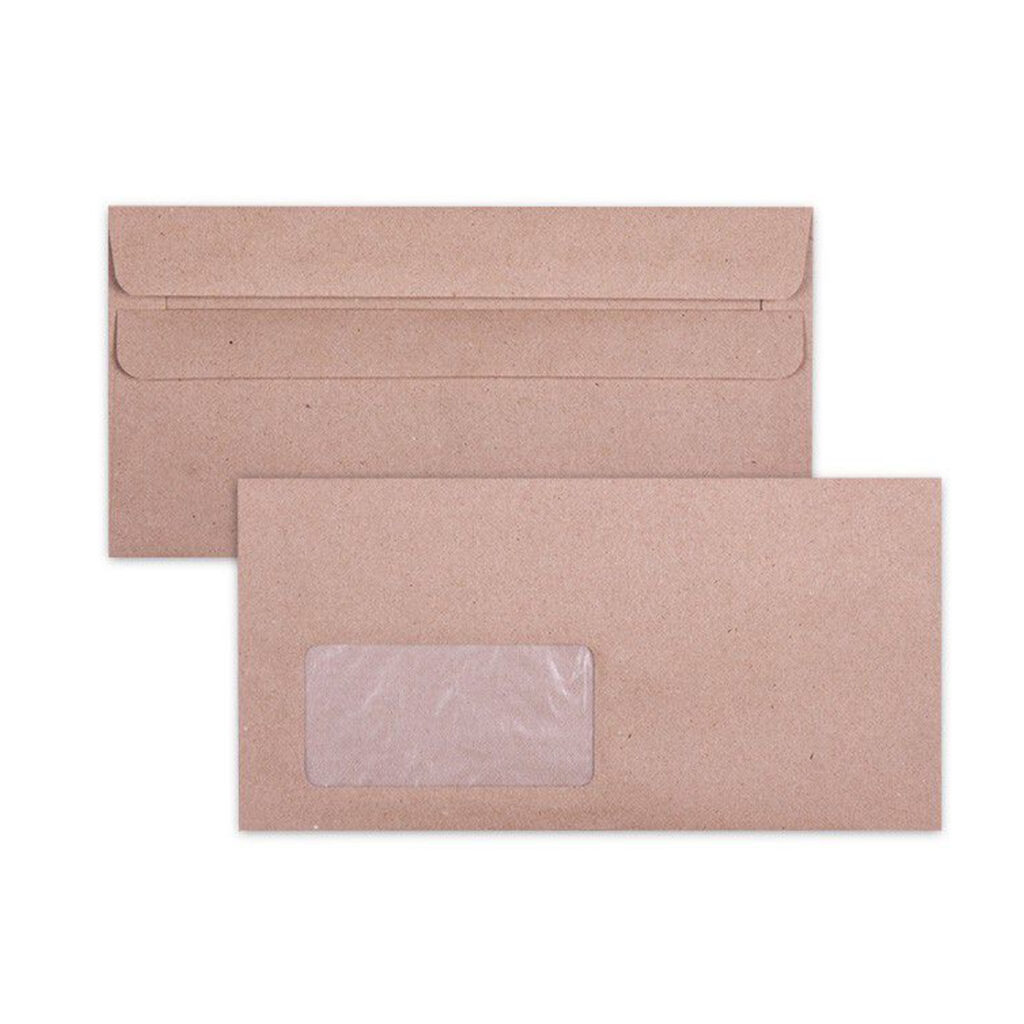 ENVELOPES MANILA DL SEAL EASY WINDOW 110x220mm - Hasmart