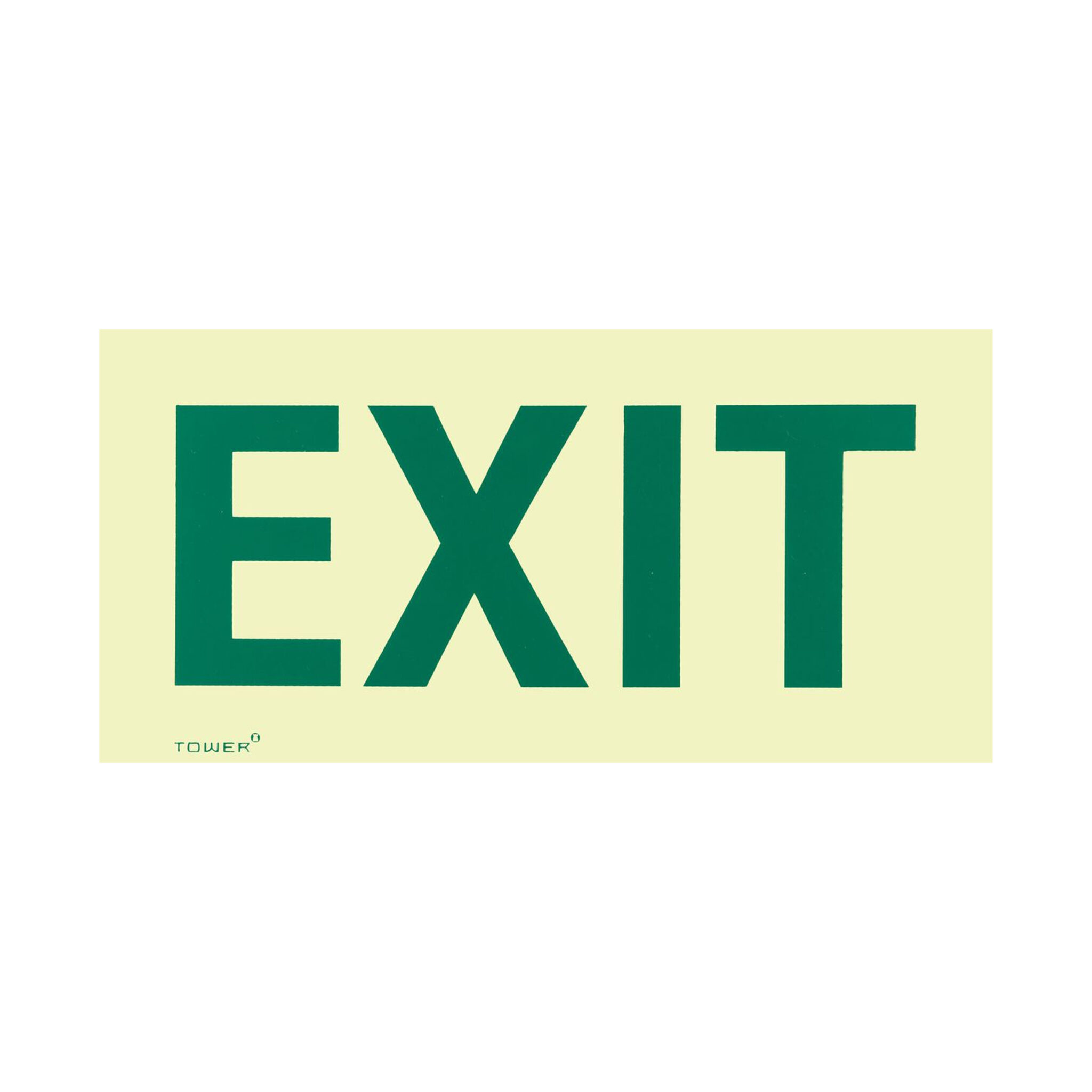 TOWER PHOTOLUMINESCENT "EXIT" SIGNAGE 150x300mm - Hasmart