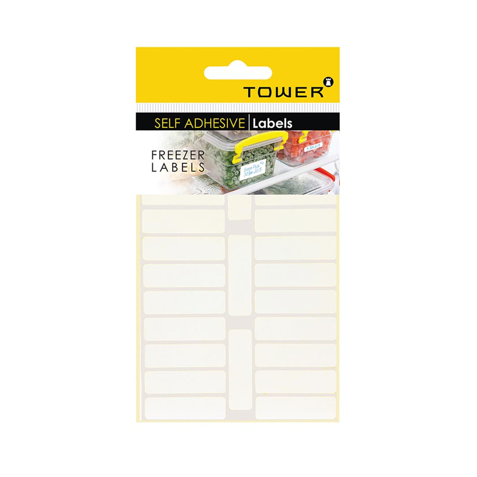 TOWER SELF ADHESIVE FREEZER LABELS 45x13mm (250 LABELS) - Hasmart