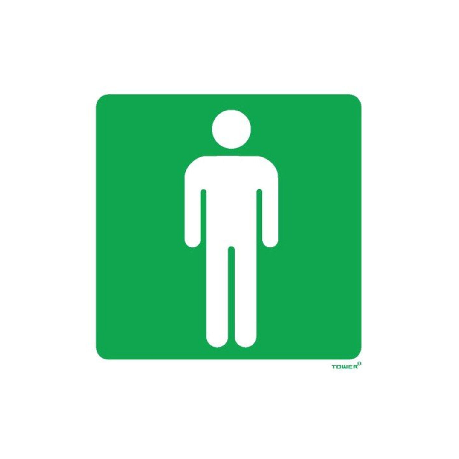 TOWER "MENS TOILET" SIGNAGE 150x150mm - Hasmart