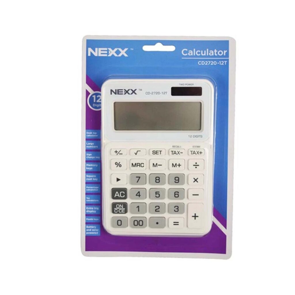 NEXX 12DIGIT DESKTOP CALCULATOR (WHITE) - Hasmart