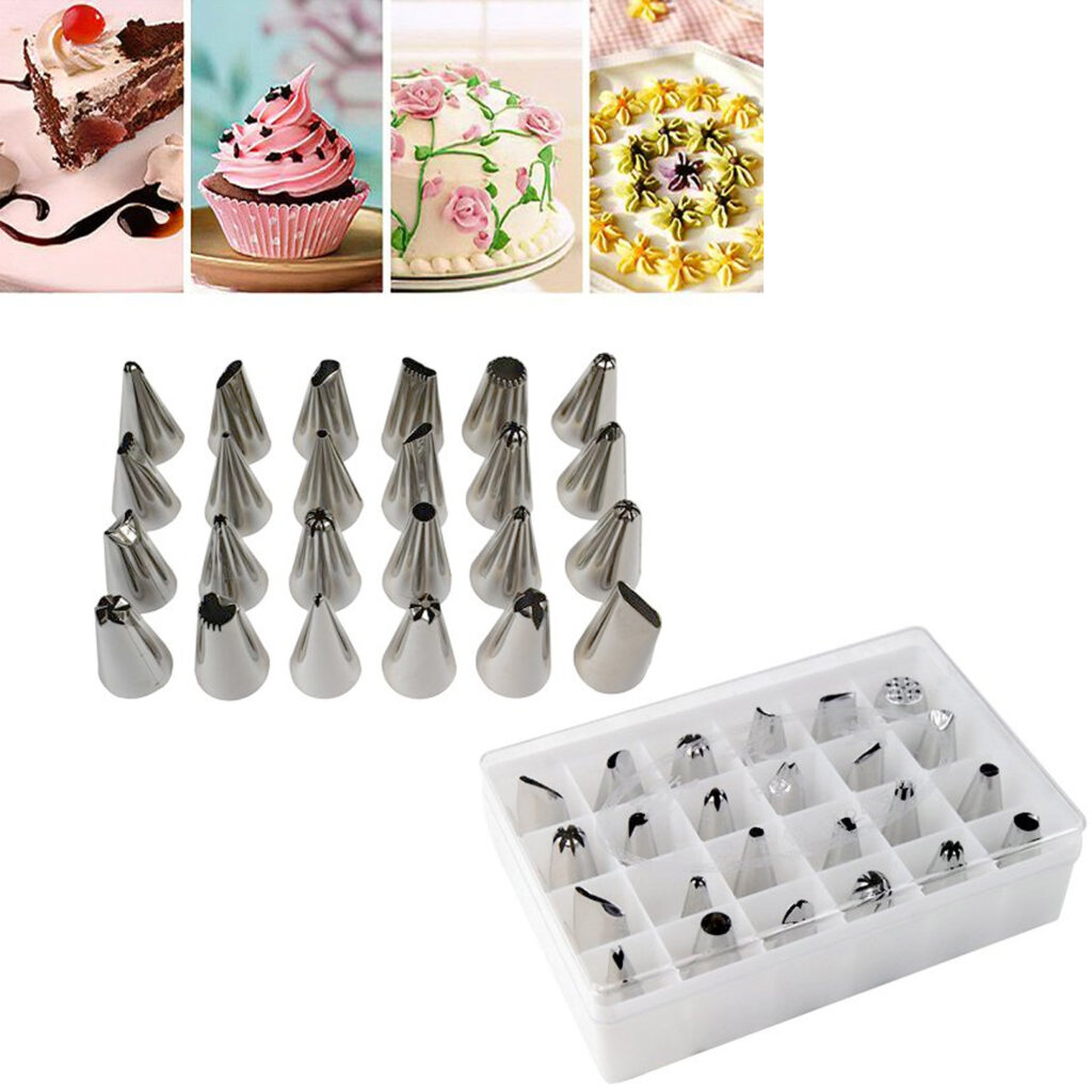 STAINLESS STEEL ASSORTED NOZZLE SET IN CASE 24pc - Hasmart