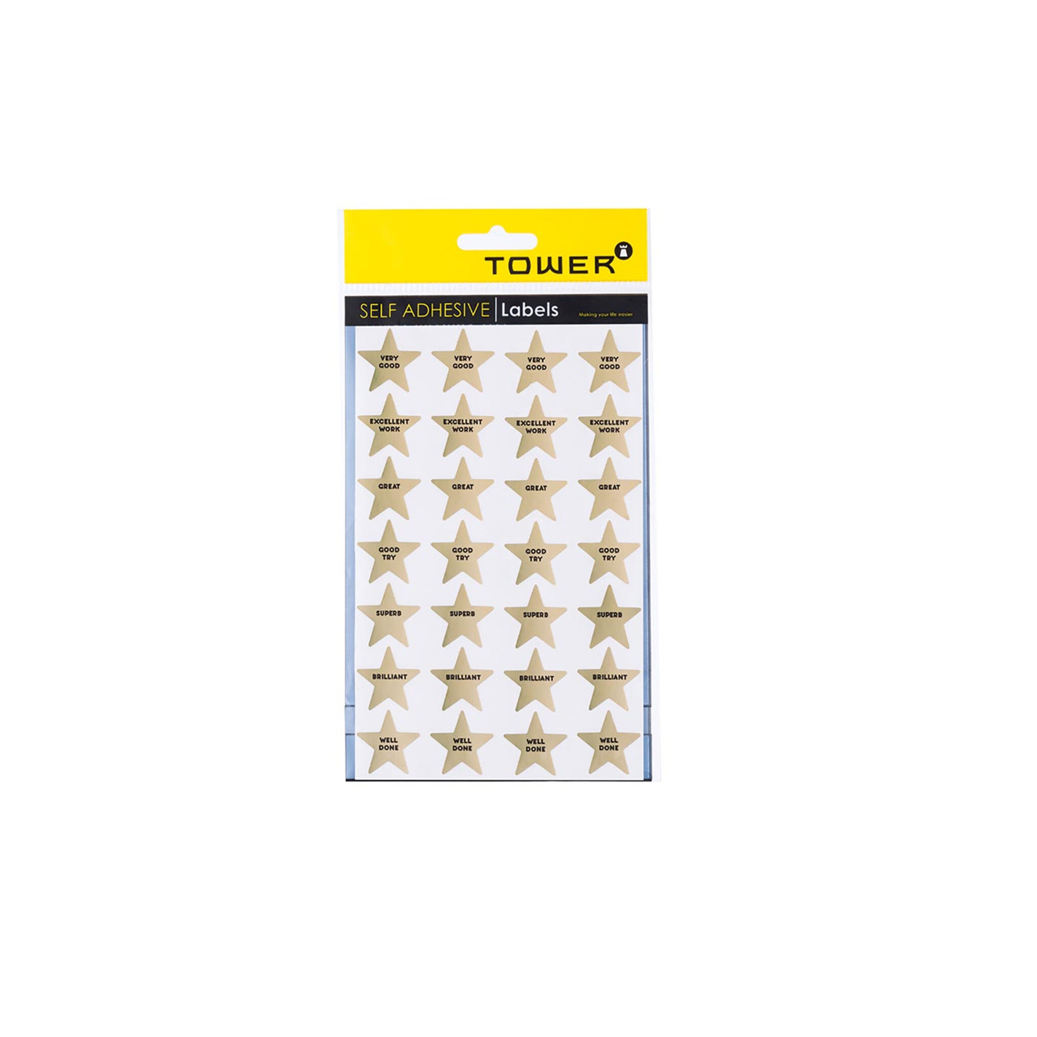 TOWER TEACHERS RANGE "GOLD STARS" LABELS (140 LABELS) (TBD) - Hasmart