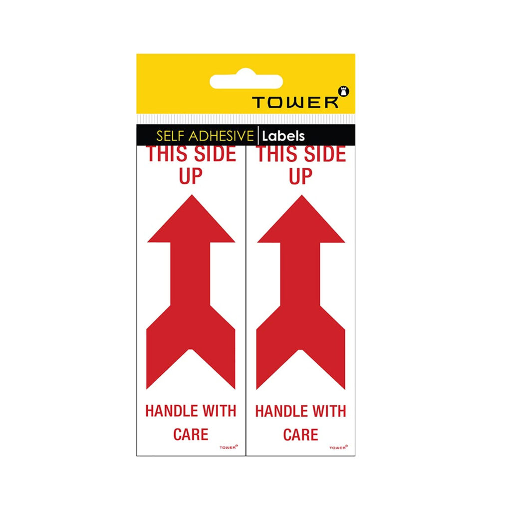 TOWER "THIS SIDE UP" SELF ADHESIVE LABELS 55x162mm(30 LABELS - Hasmart
