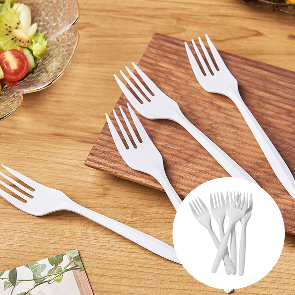 H-SELECT PLASTIC FORK WHITE - Hasmart