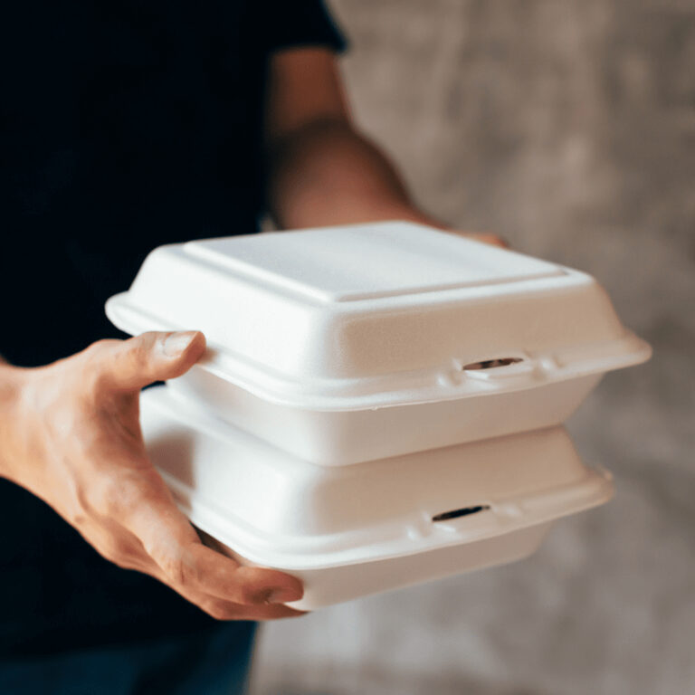 FOAM TAKE-AWAY BOX #41 WHITE 260x165x80mm - Hasmart
