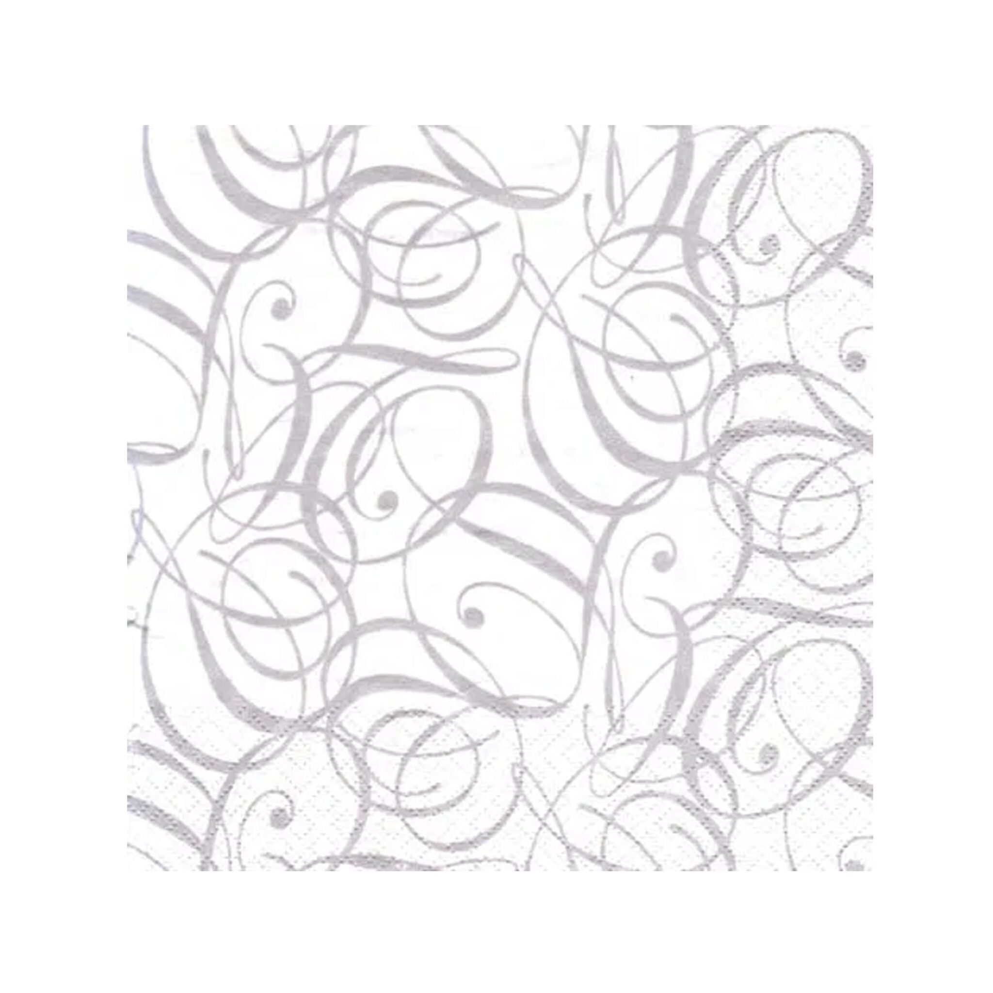 3 PLY LUNCH SERVIETTES 33X33 CELEBRATION SILVER 20s - Hasmart