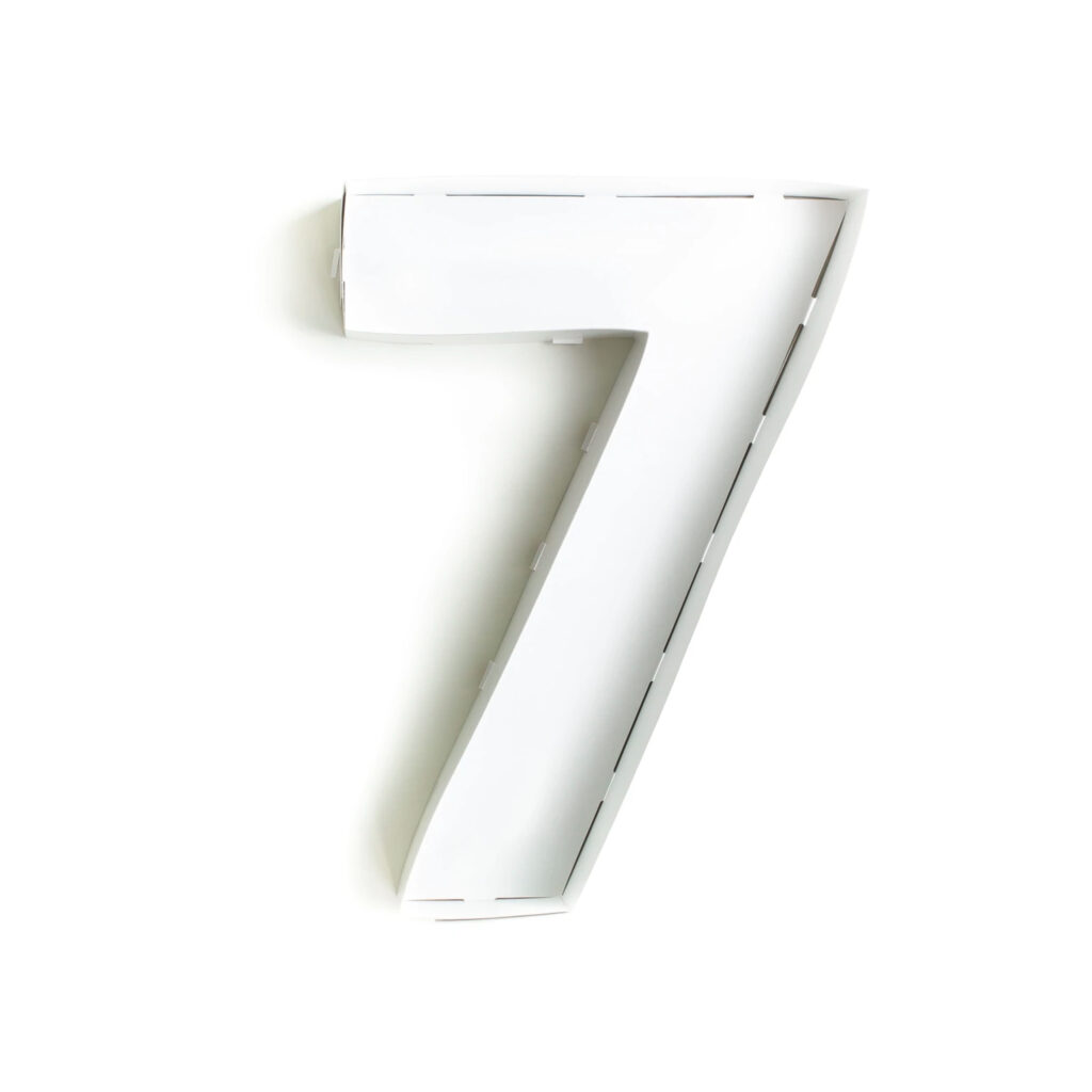 NUMBER SHAPED BOX NUMBER 7 - Hasmart