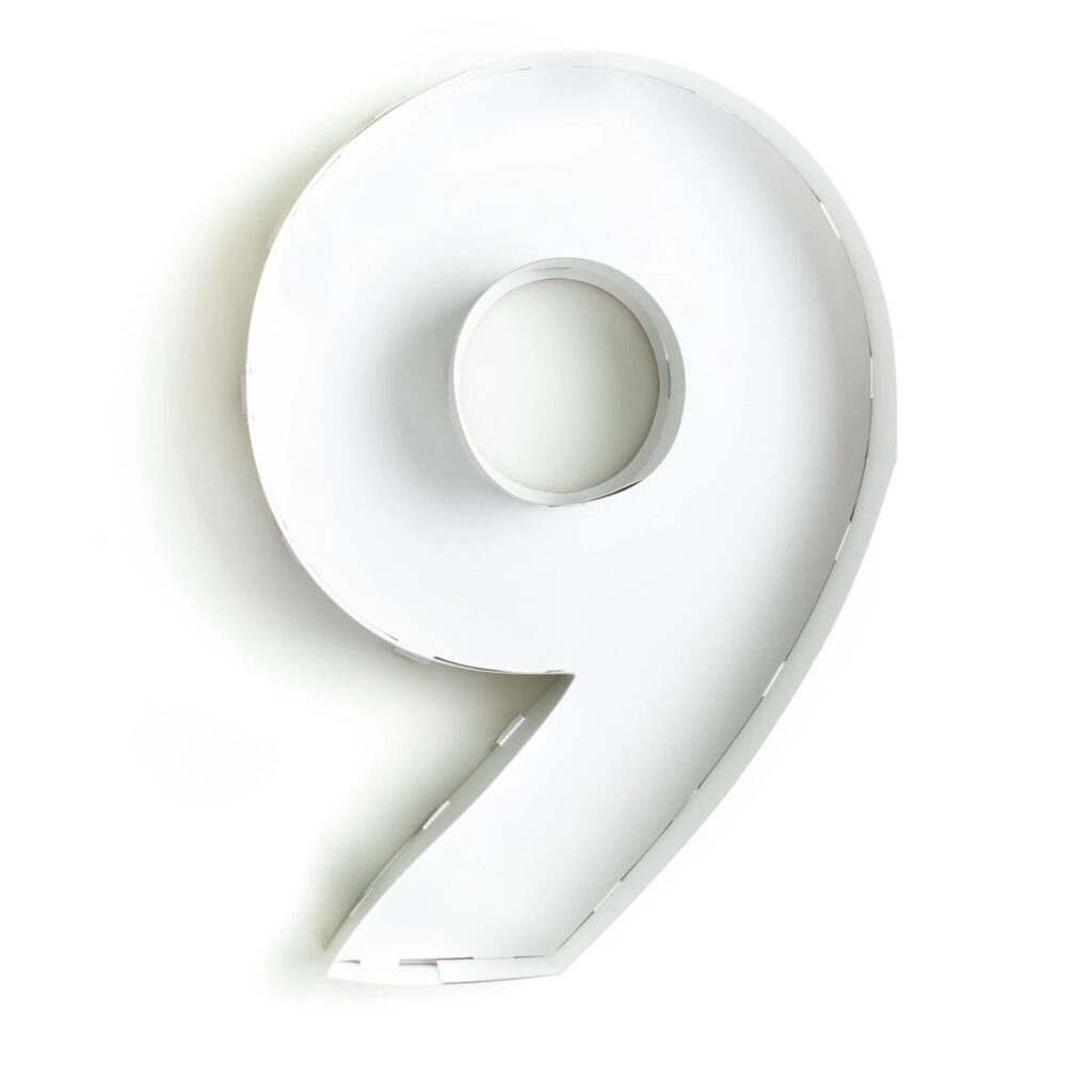 NUMBER SHAPED BOX NUMBER 9 - Hasmart