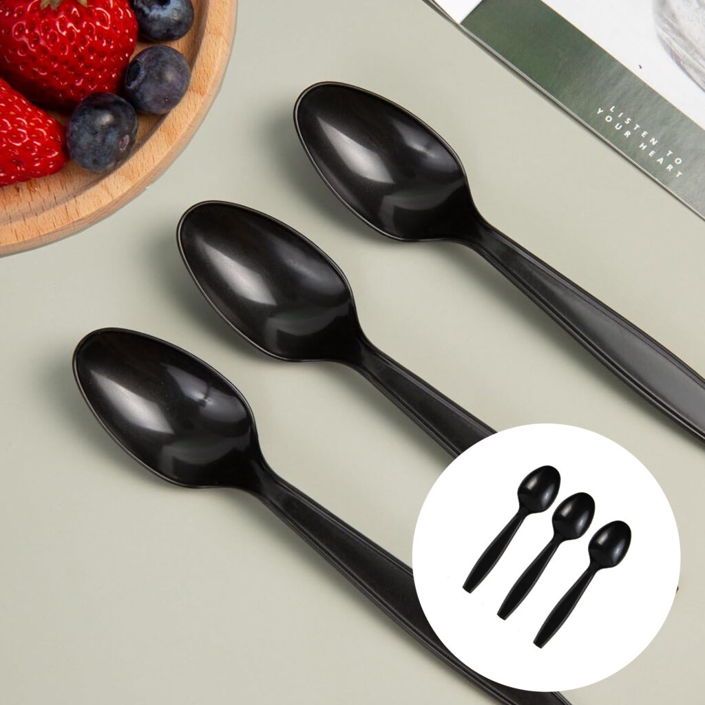 H-SELECT PLASTIC TEASPOON BLACK - Hasmart