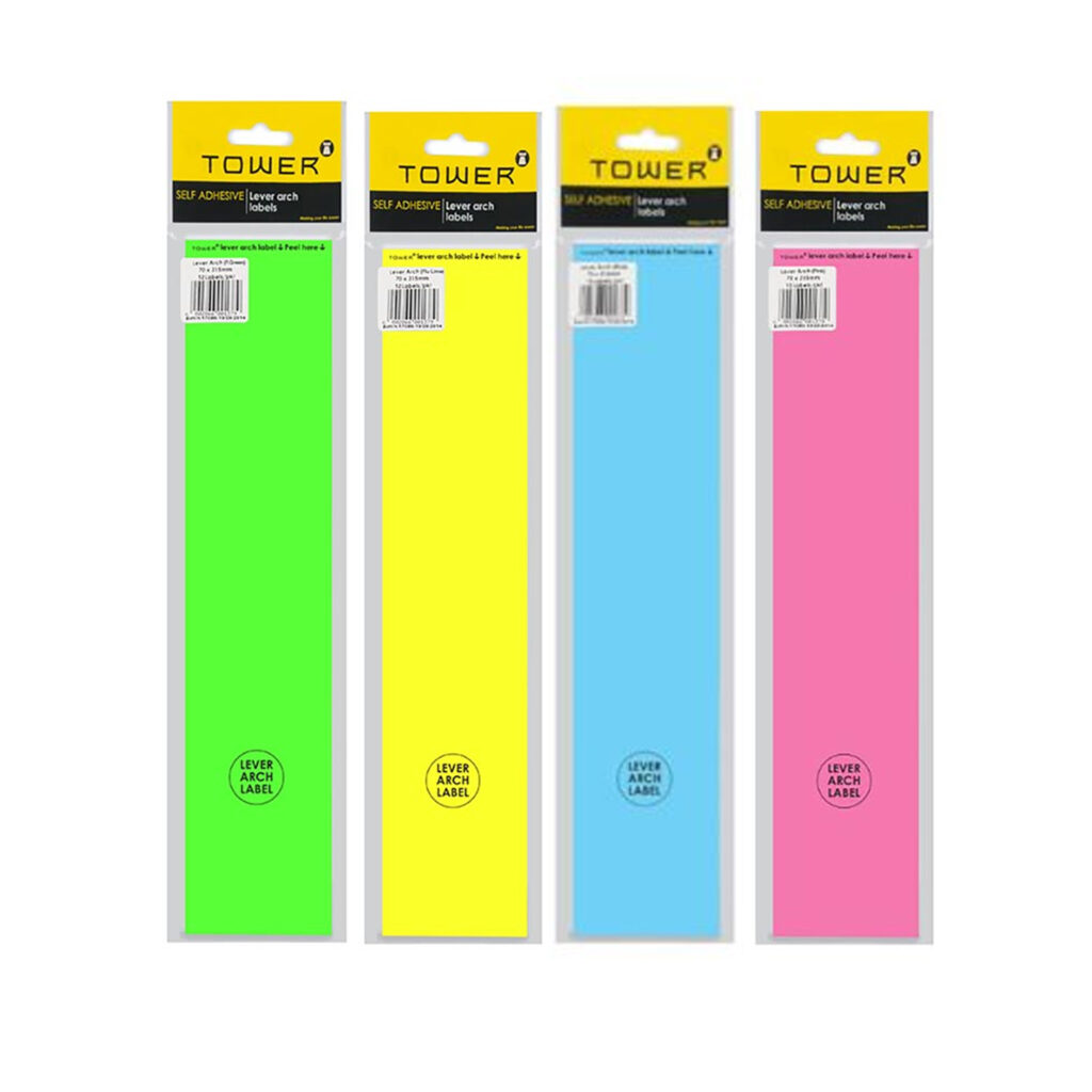 TOWER LEVER ARCH SELF ADHESIVE TAB (24 LABELS) - Hasmart