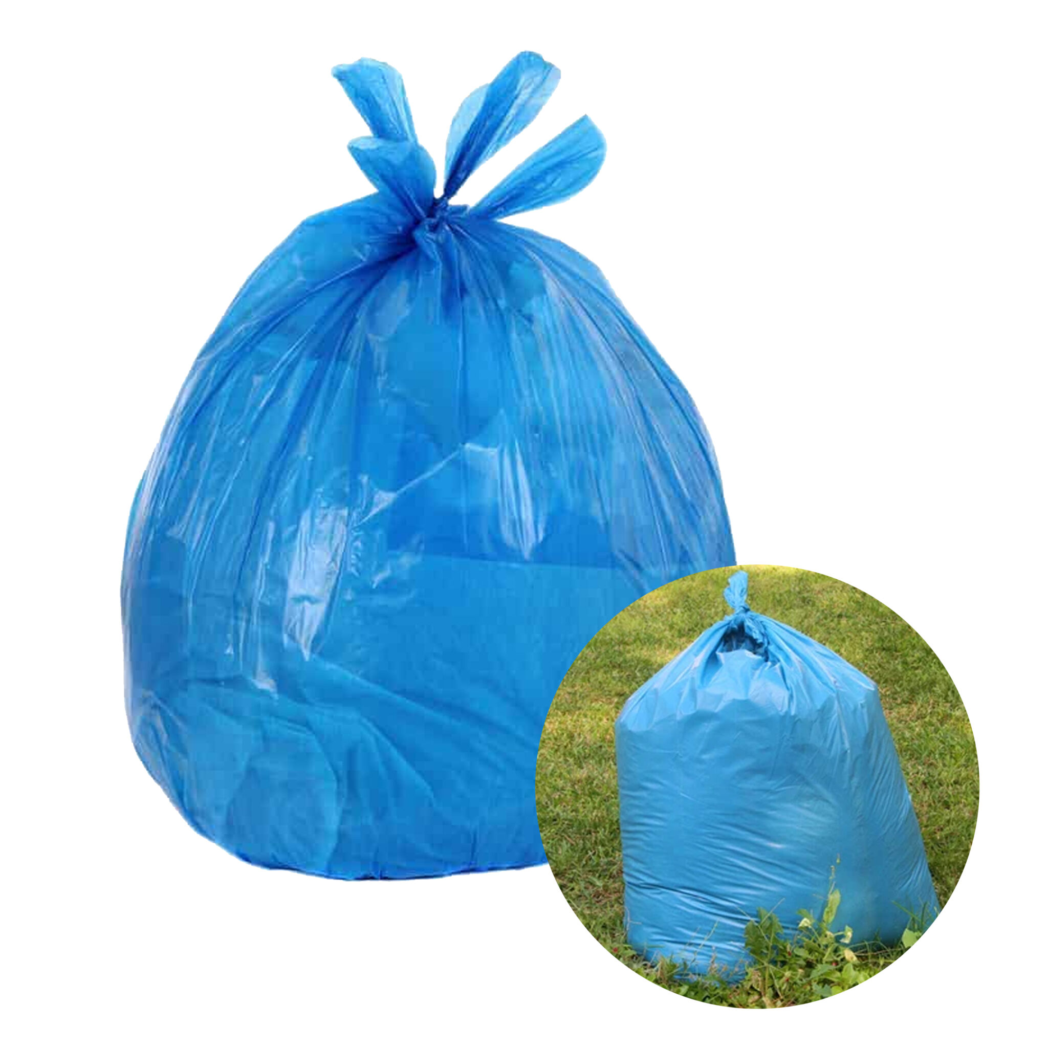 GARDEN REFUSE BAG BLUE 76x90x20mic 90Lt BIN - Hasmart