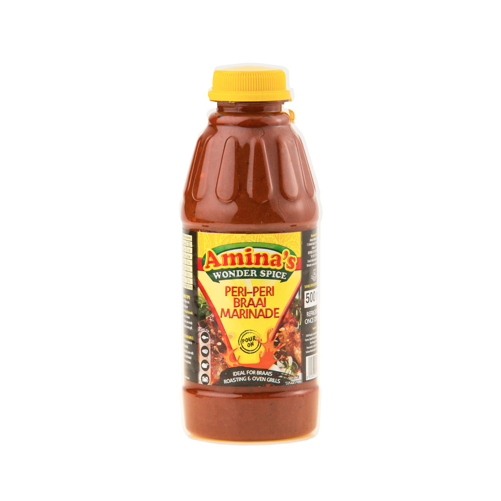 AMINA'S PERI-PERI BRAAI MARINADE 500ml (TBD) - Hasmart