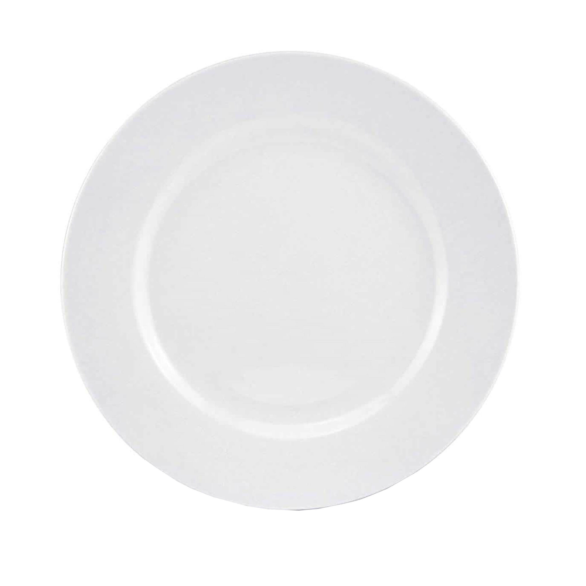 PORCELAIN ROUND WHITE PLATE 10.5" - Hasmart