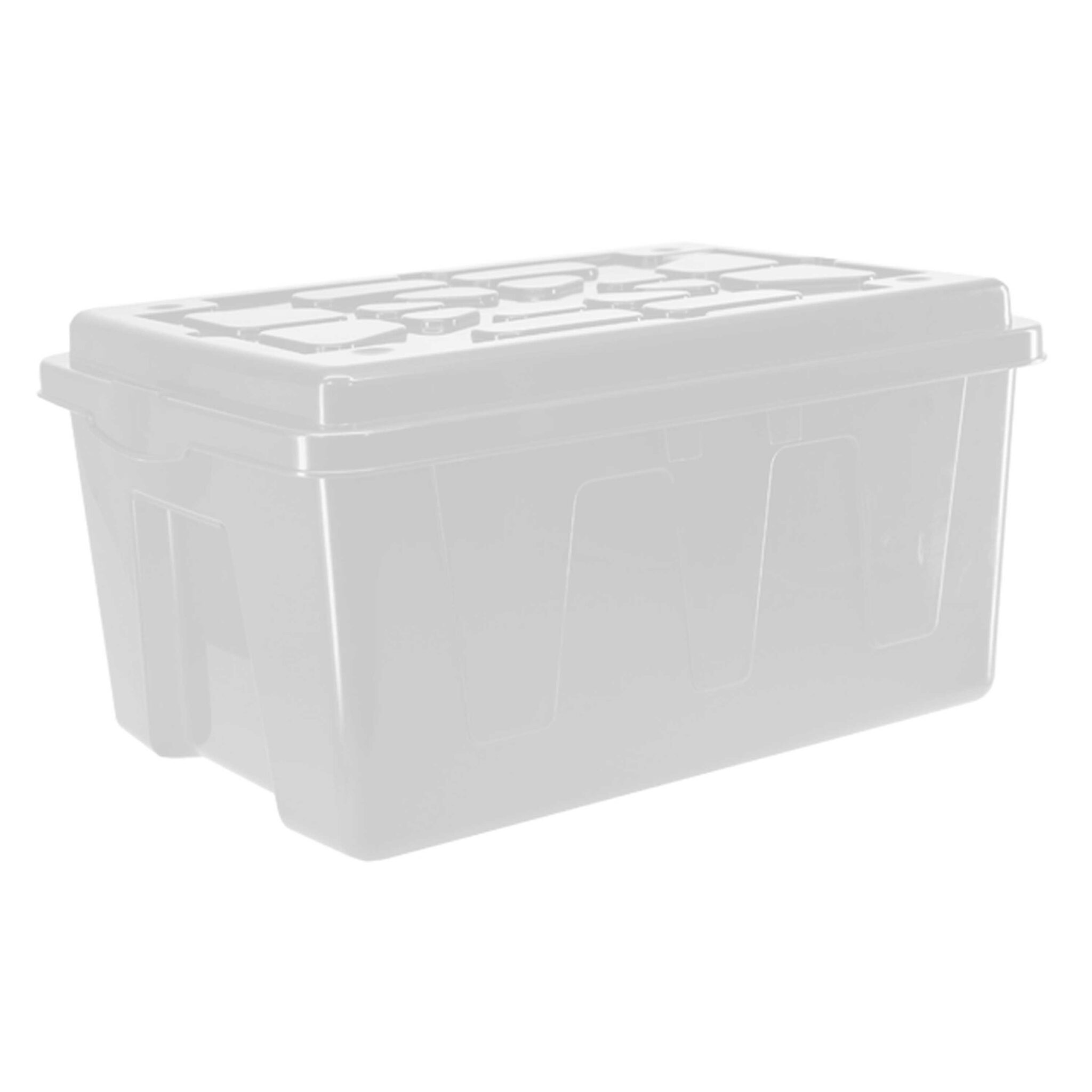 CLEAR SQUARE STORAGE ROUGHTOTE WITH LID 30LT - Hasmart