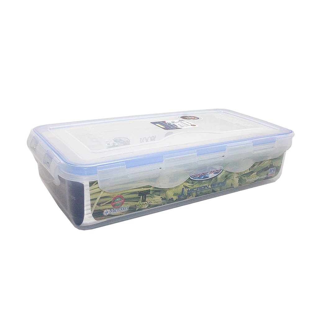 SUPER LOCK CLEAR STORAGE CONTAINER 1800ml GREY / WHITE - Hasmart