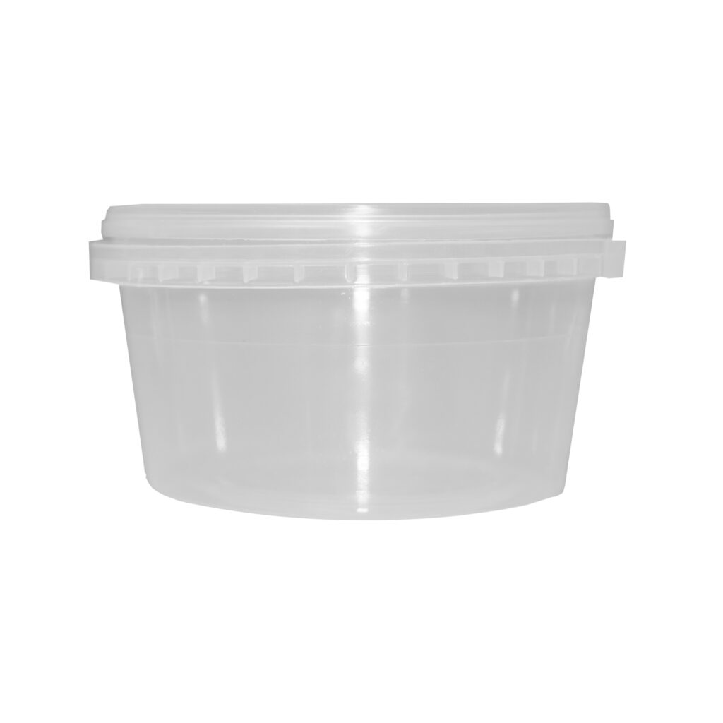 PLASTIC CLEAR TUB WITH TAMPER PROOF LID 250ml - Hasmart