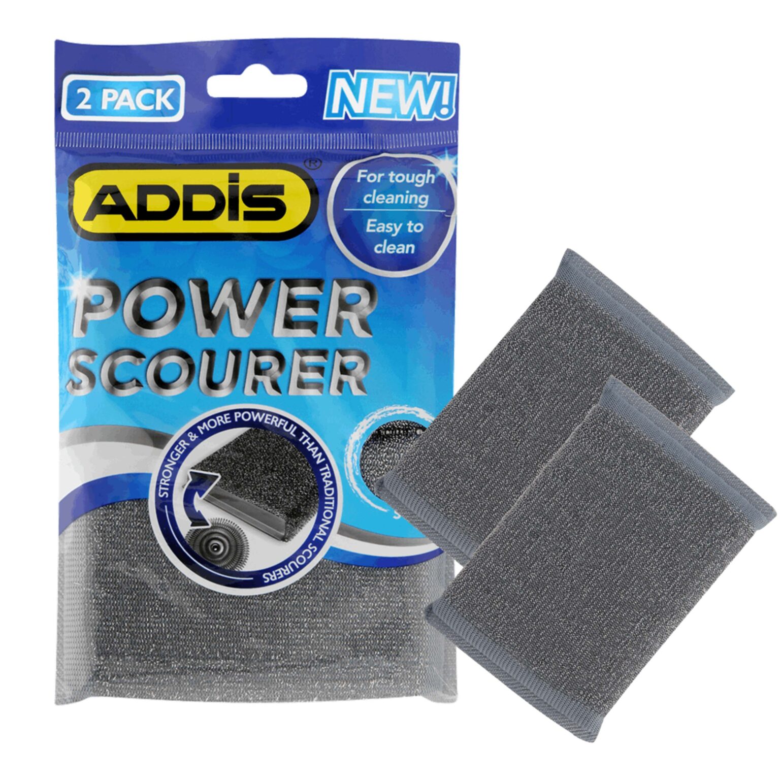 ADDIS STAINLESS STEEL POWER SCOURER TWO PACK - Hasmart