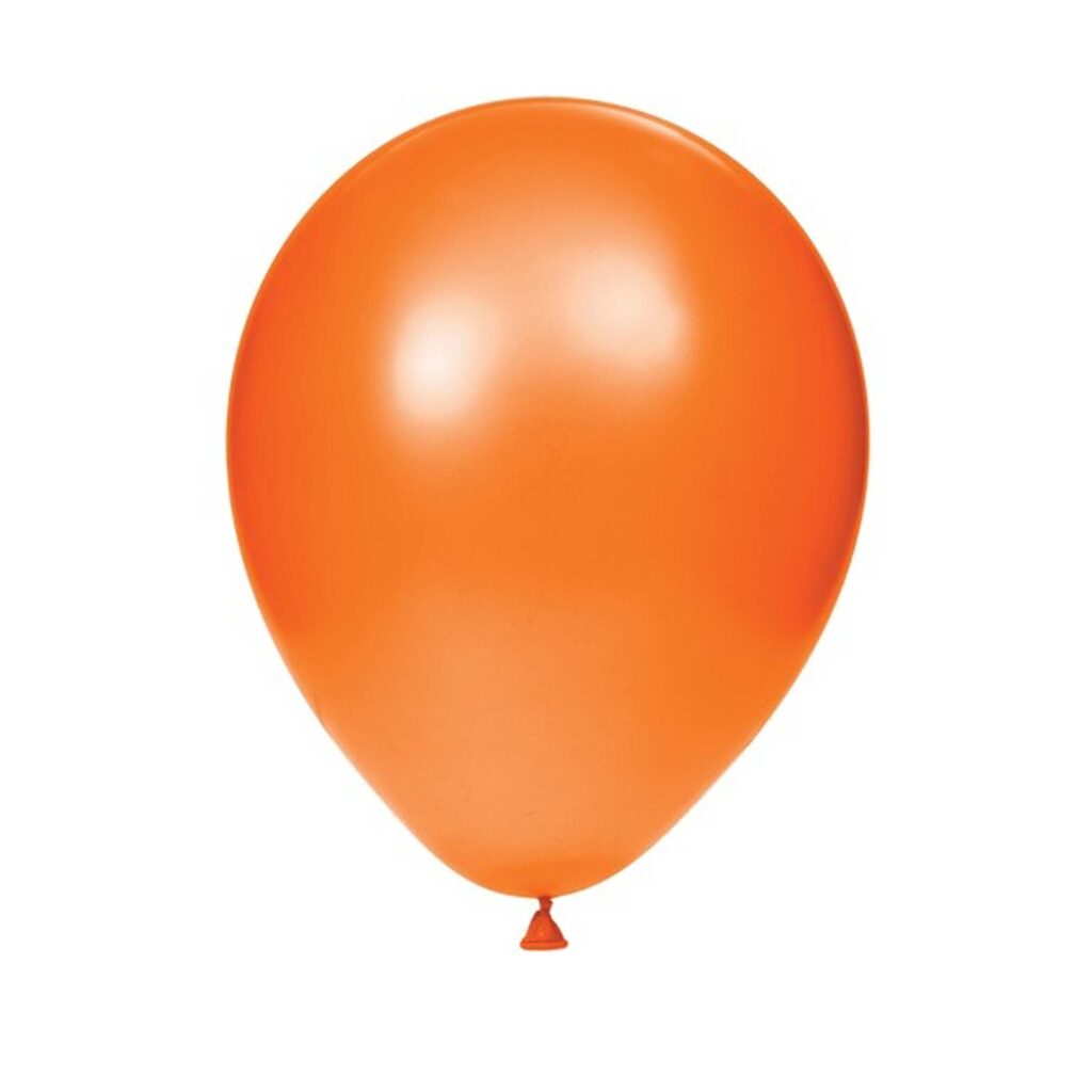 PACK (10) BALLOONS ORANGE 12" HELIUM/AIR - Hasmart