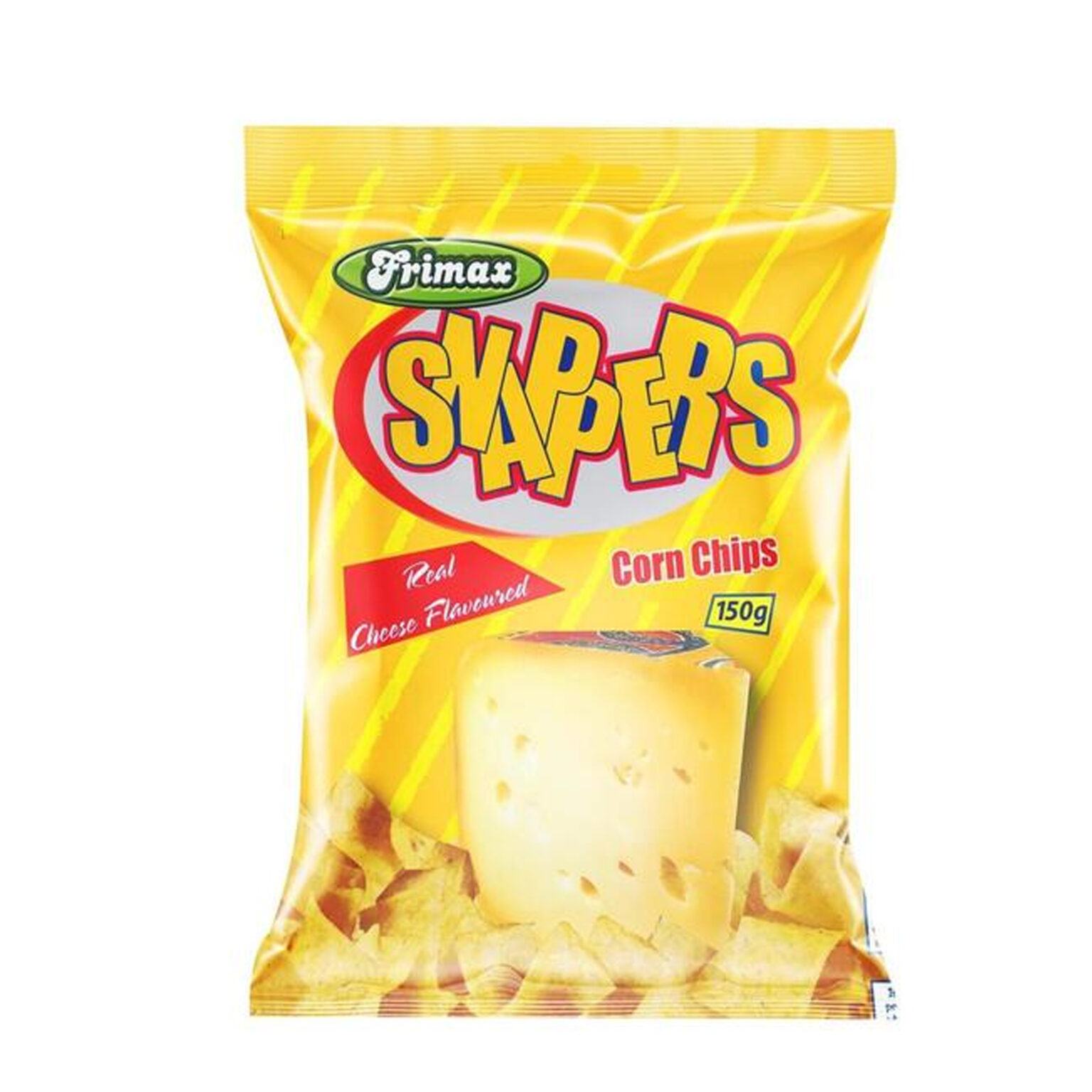 FRIMAX SNAPPERS CHEESE FLAVOURED CORN CHIPS 150g (TBD) - Hasmart
