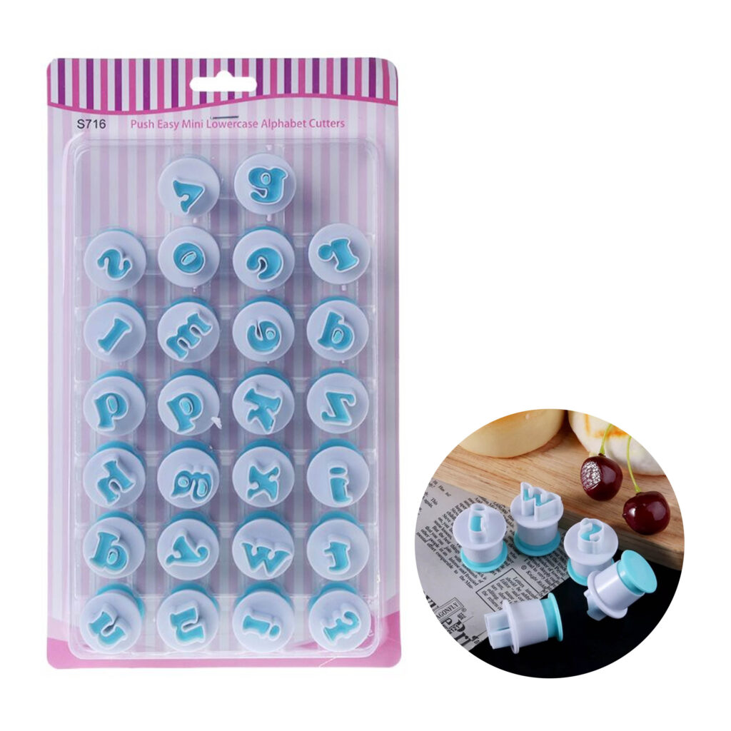 PUSH EASY MINI LOWERCASE ALPHABET CUTTERS - Hasmart